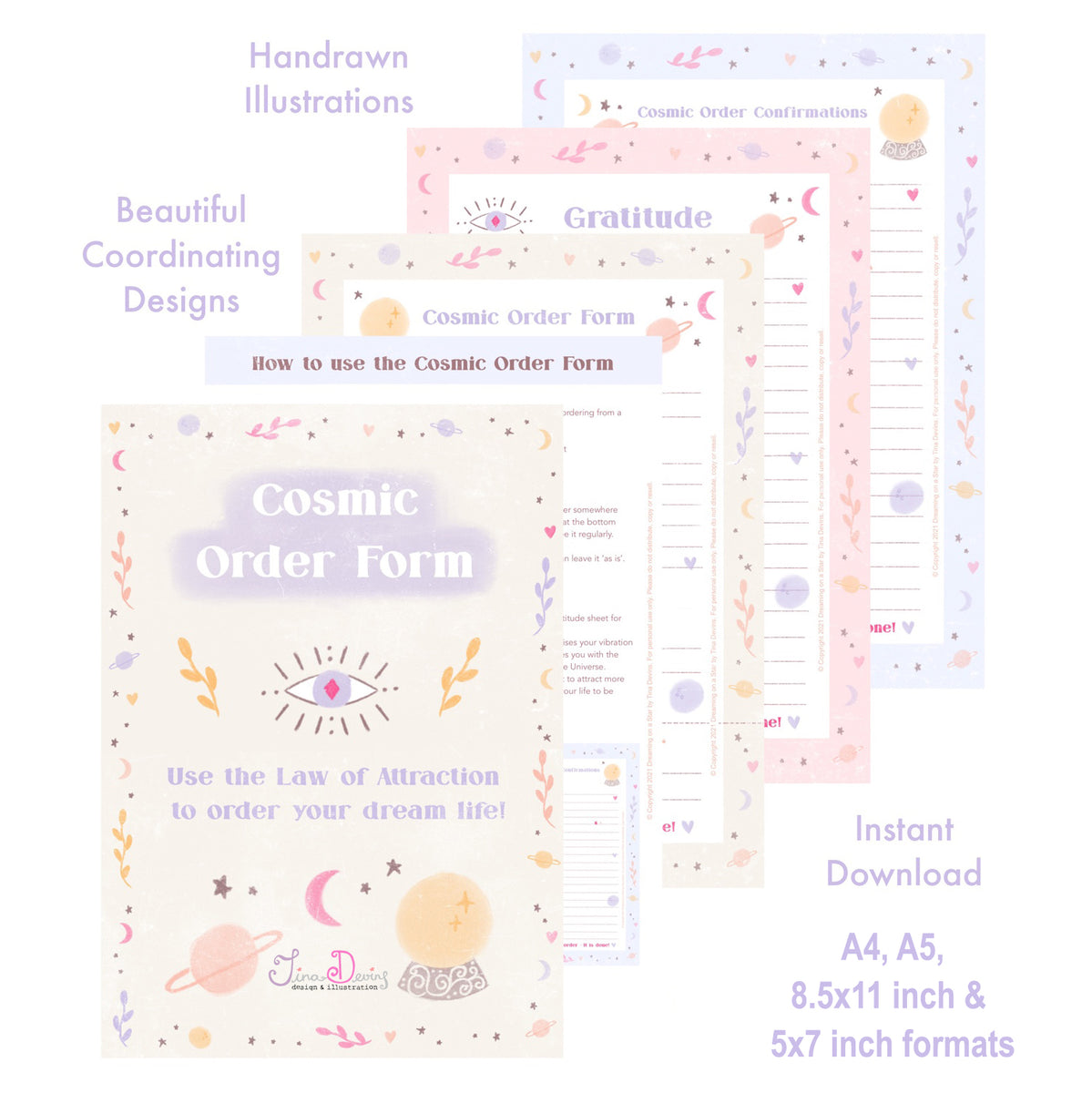 Cosmic Order Form - Law of Attraction PDF – Tina Devins Design